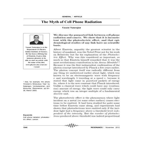 The Myth of Cell Phone Radiation | PDF