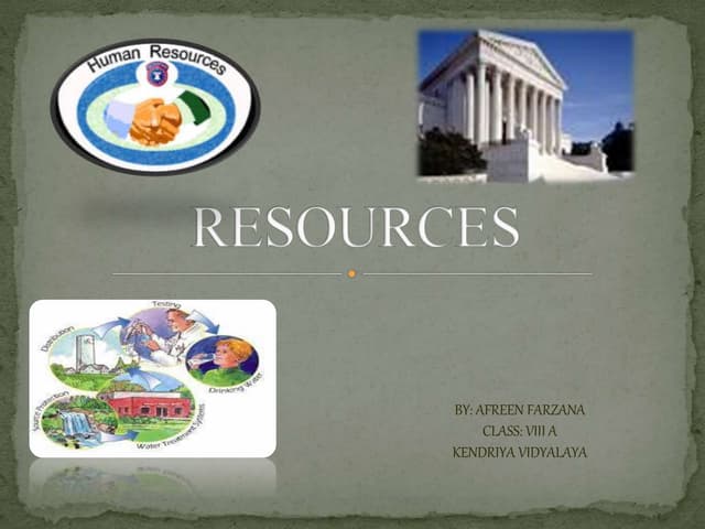 RESOURCES CLASS 8 | PPTX