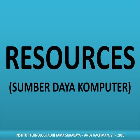 Resource Computer | PPT