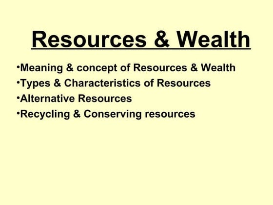 RESOURCES CLASS 8 | PPTX