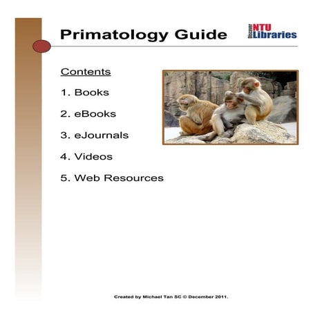 Resource guide-on-primatology | PDF