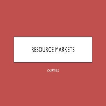 Resource-markets- POWER POINT PRESENTATION | PPT