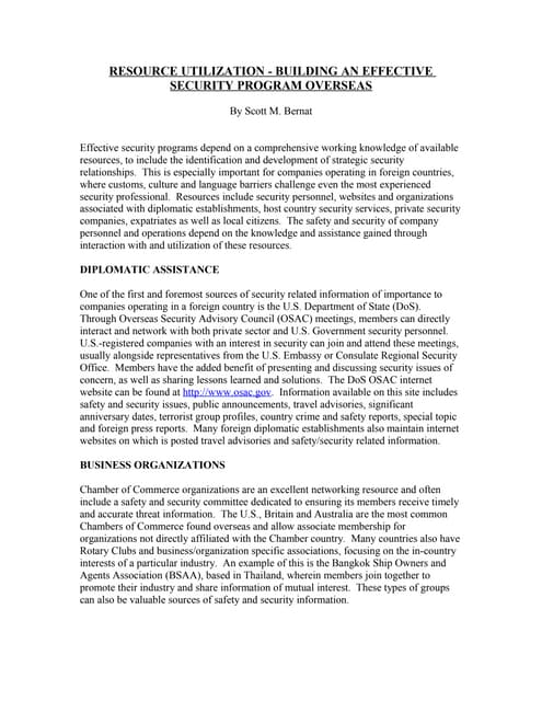 Security Statement | PDF