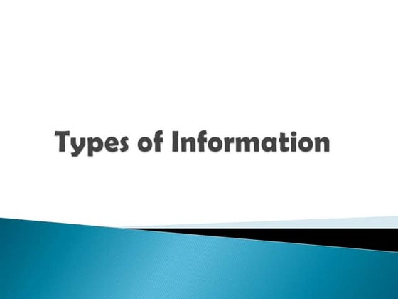 Resource1a - Information Types ppt | PPT