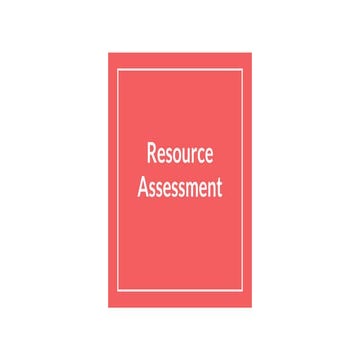 Resource assessment set | PDF