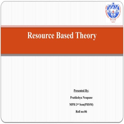 Human Resource For Health ,Resource Based Theory 1.ppt