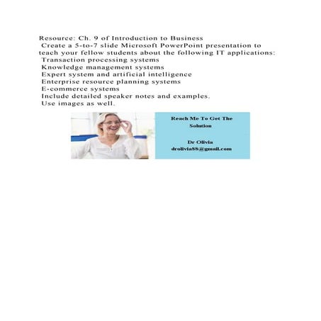 Resource Ch. 9 of Introduction to Business Create a 5-to-7 slide .docx