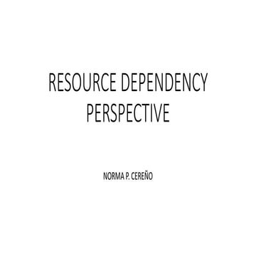 Resource dependency perspective | PPTX