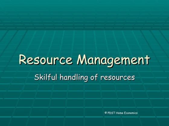 Ppt presentation resource mgmt | PPT