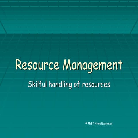 Resource Management | PPT