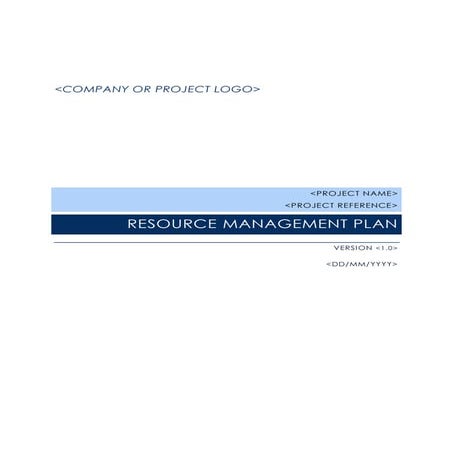 Resource management plan | PDF