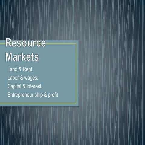 Resource markets | PPTX