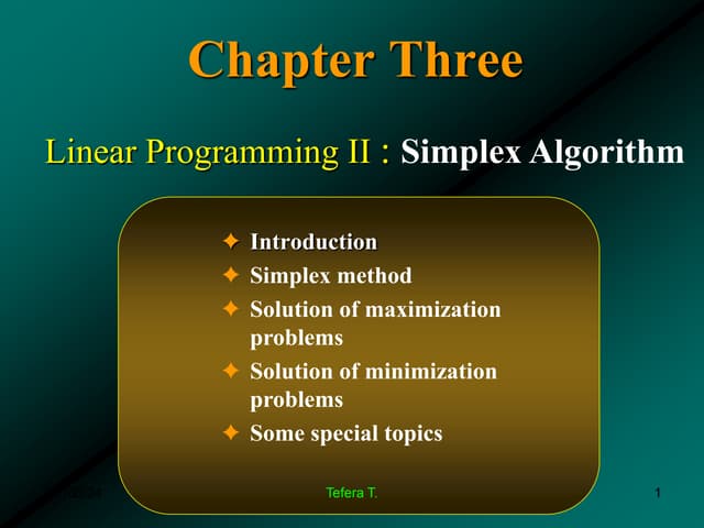 simplex method | PPT