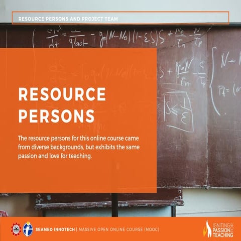 SEAMEO INNOTECH Igniting Passion for Teaching MOOC Team | PDF