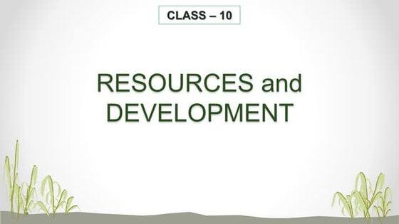 Resource: Concept and Classification | PPTX