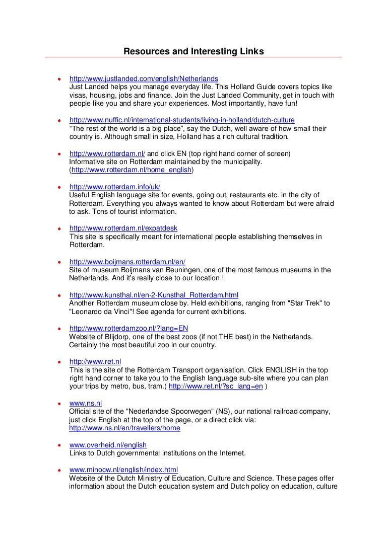 Resources and interesting links