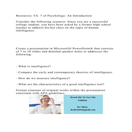 Resources Ch. 7 of Psychology An IntroductionConsider the follo.docx