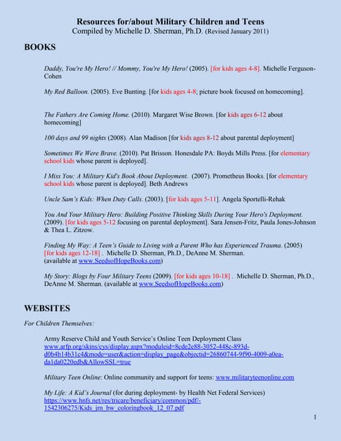 Resources for military children | PDF