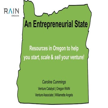 Resources in Oregon for Startups | PPTX