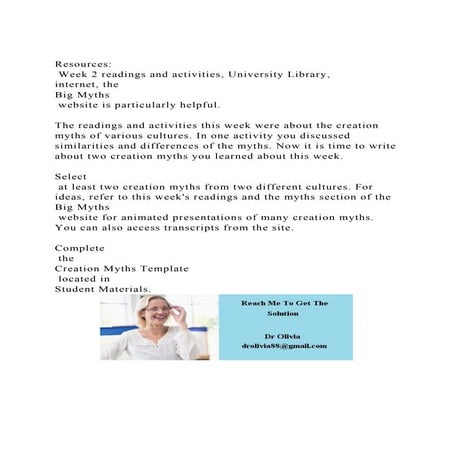 Resources Week 2 readings and activities, University Library, i | DOCX