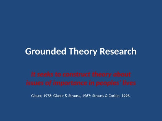 Grounded theory methodology of qualitative data analysis | PPT