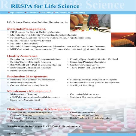 Respa For Life Science | PDF