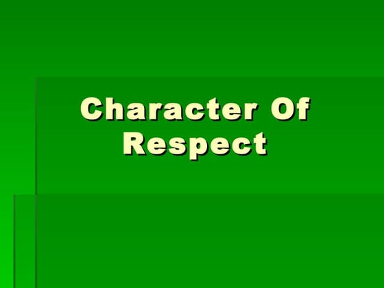 Respect | PPT