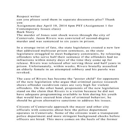 Respect writer can you please send them in separate documents plse.docx