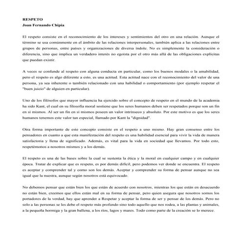 El Respeto | DOC