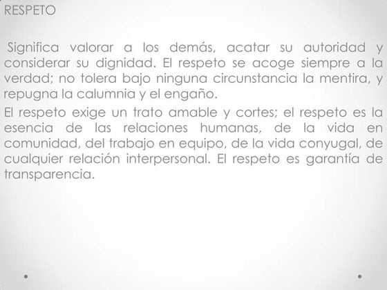 El respeto | PDF