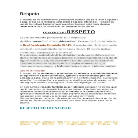 Respeto | DOC