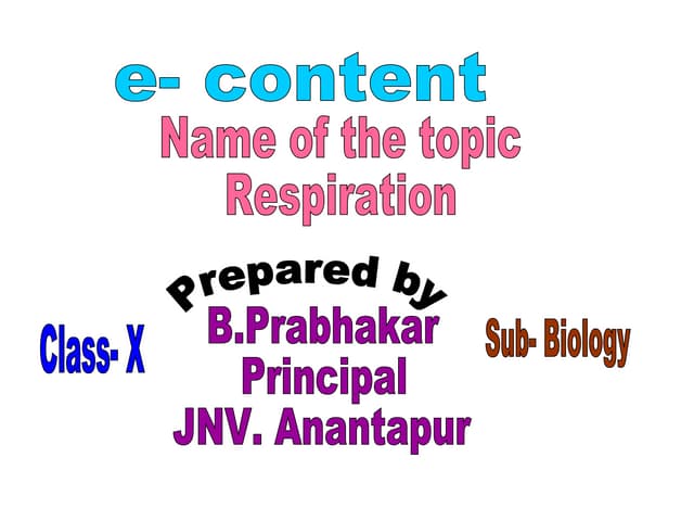 respiration | PPTX | Lung and Respiratory Health | Diseases and Conditions