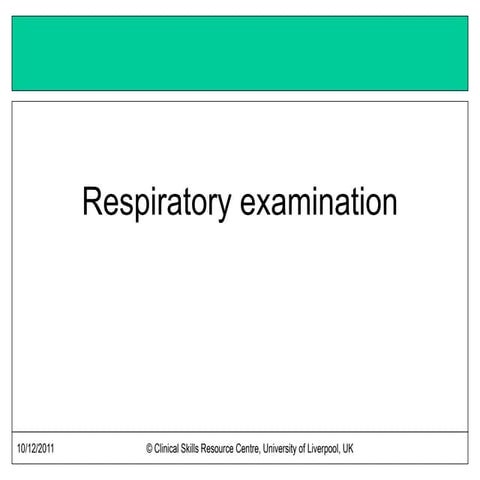 Examination of the respiratory system | PPT