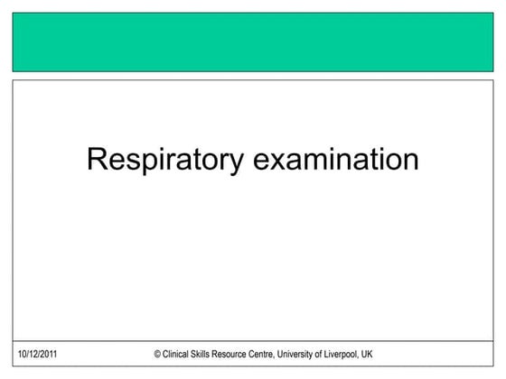 Examination of the respiratory system | PPT