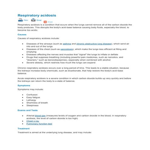 Respiratory acidosis | DOCX