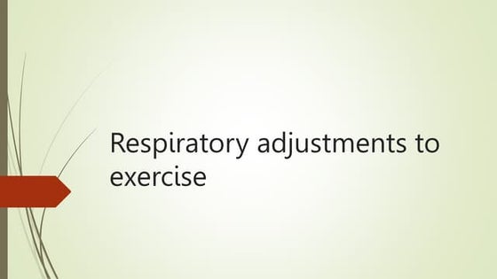 Respiratory system changes during exercises | PPTX | Lung and ...