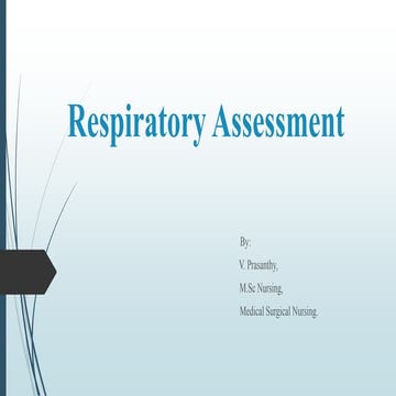 HEALTH ASSESSMENT IN RESPIRATORY SYSTEM. | PPTX