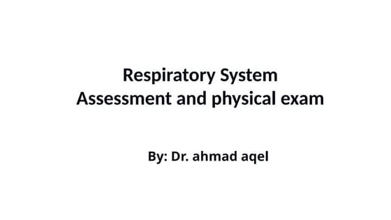 Examination of the respiratory system | PPT