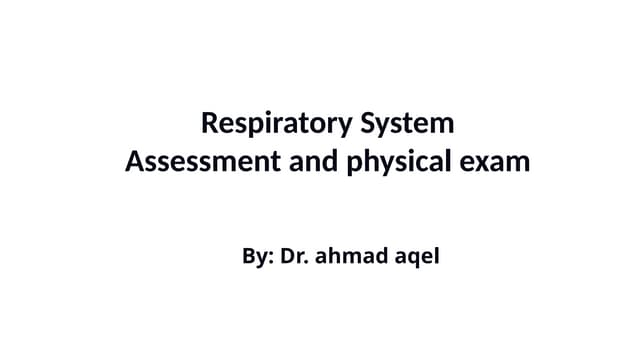 Examination of the respiratory system | PPT