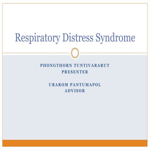 Respiratory distress syndrome | PPTX | Pregnancy | Reproductive Health