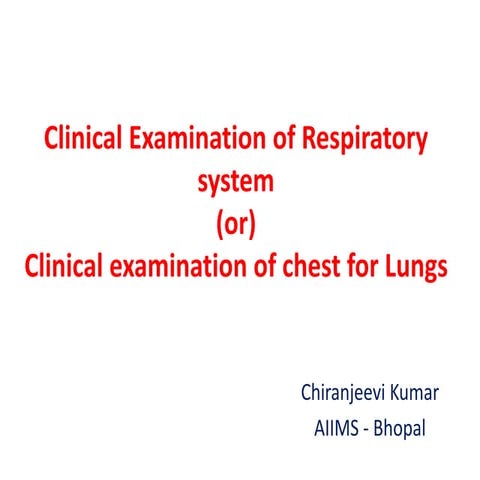 Respiratory examination | PPTX