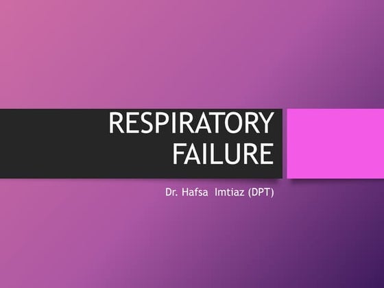 Acute respiratory failure ppt | PPT
