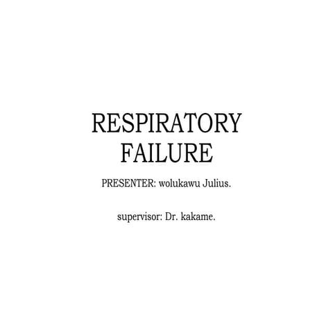 Respiratory failure | PPT