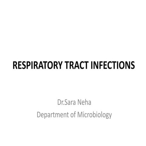 Respiratory Infection............................... | PPT