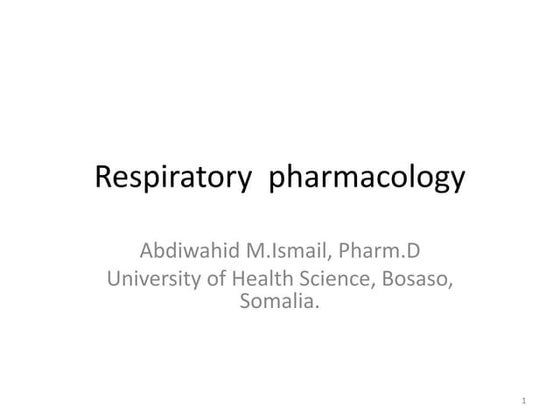 Respiratory Drugs | PPT