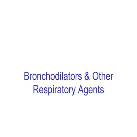 Bronchodilators | PPT
