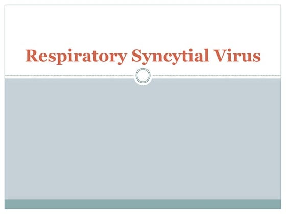 Link Between Respiratory Syncytial Virus Infection - Treatment and ...