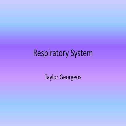 Respiratory system | PPT
