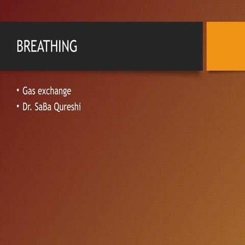 breathing gas exchange | PPT