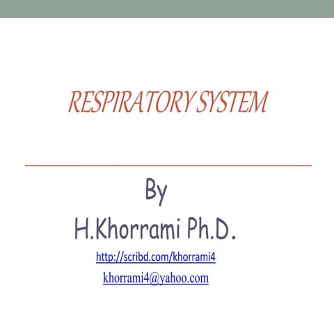 Respiratory system | PPT